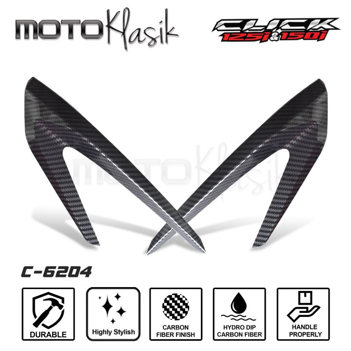 MOKOTO HONDA CLICK 125I / 150I EYE SIDE GARNISH COVER CARBON C-6024 FOR ...