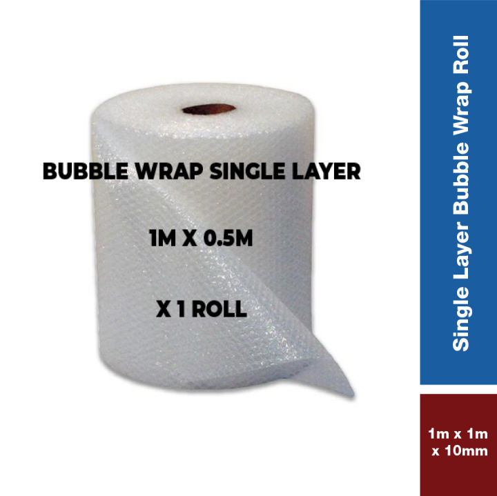 SINGLE LAYER BUBBLE WRAP roll 1m x 0.5m x 10mm | Lazada