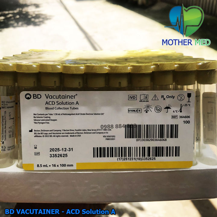 ống nghiệm lấy m.áu chân không (Sỉ và lẻ) HOT Ống nghiêm BD ACD ...
