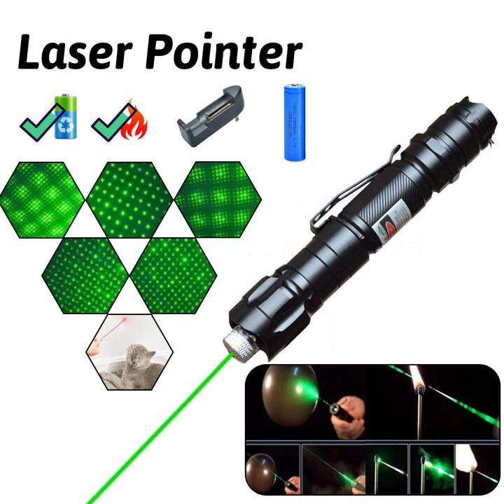 10000m Powerful Green Laser Pointer Pen Beam Light Burning Powerful Green Laser Pointer Beam ...