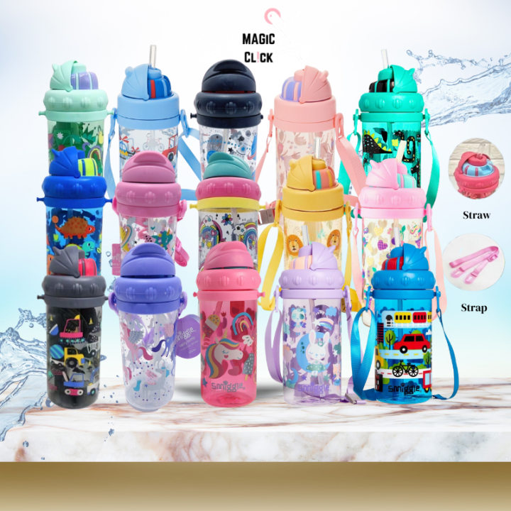 430ML Kids Smiggle Water Bottle BPA Free with Straw Botol Air Kanak | Lazada
