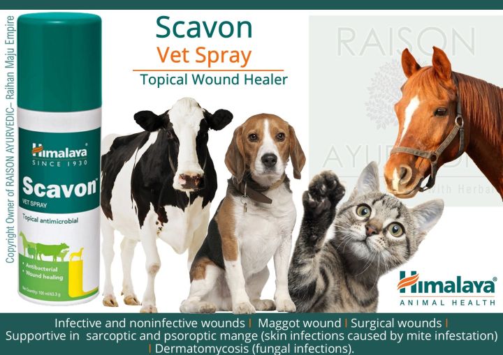 [NEW STOCK : JUN 2026💯] Himalaya Scavon Vet Spray 100ml (Wound Healer ...