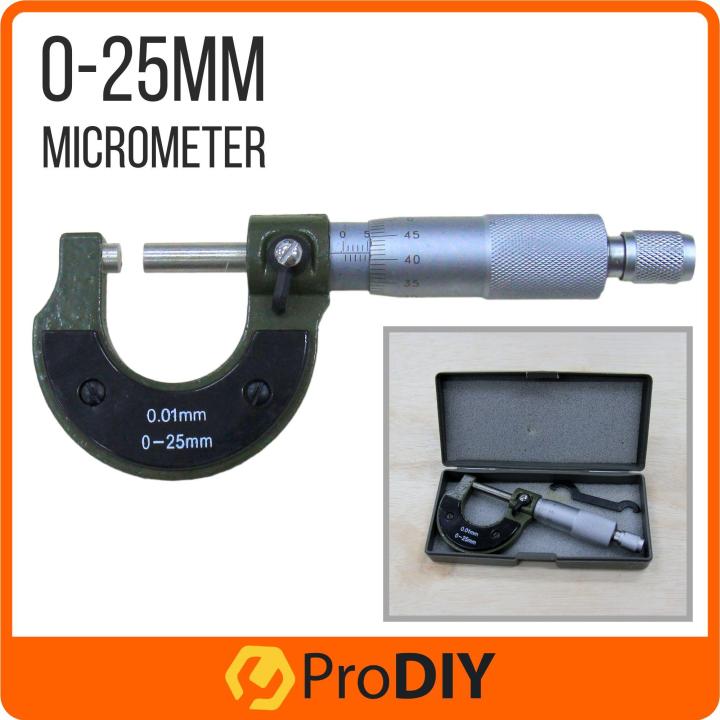 0-25mm Micrometer Solid Metal Frame Outside Metric | Lazada