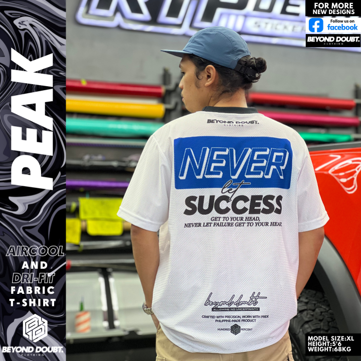 T-SHIRT - "PEAK” Design AIRCOOL & DRIFIT Fabric - BEYOND DOUBT CLOTHING ...