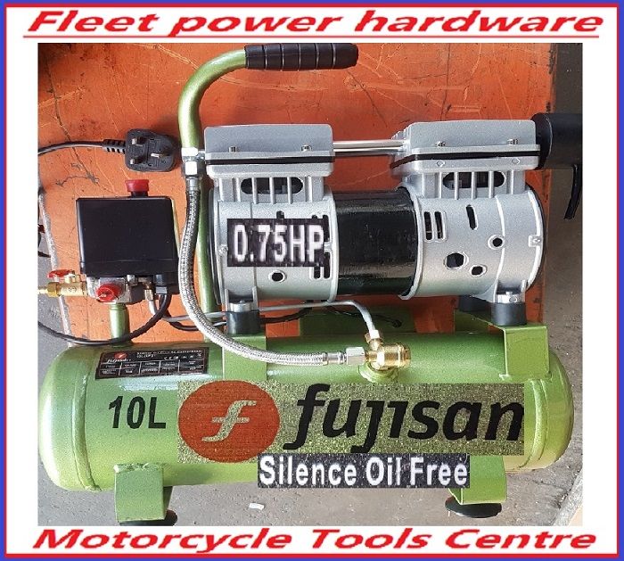 10L 8 bar tank oilless piston air compressor pressure high low motor ...