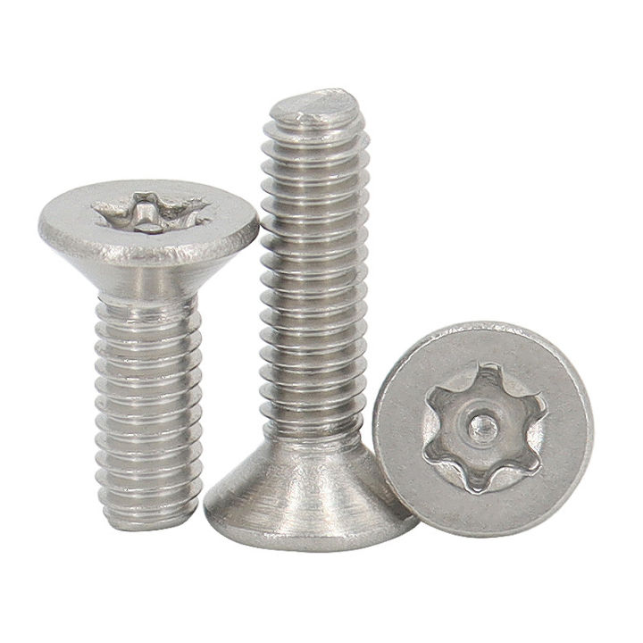 304 Stainless Steel M2 M2.5 M3 M4 M5 M6 Countersunk Head Plum Groove Screw Tamper-Proof Machine ...