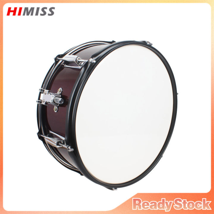 HIMISS Professional Marching Drum Metal Drum With Sticks Shoulder Strap ...