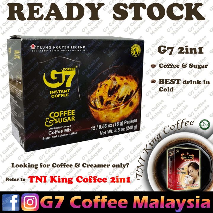 G7 2 in 1 Trung Nguyen Vietnam Coffee, 15 sac (HALAL) 中原G7 2合1 越南咖啡 ...