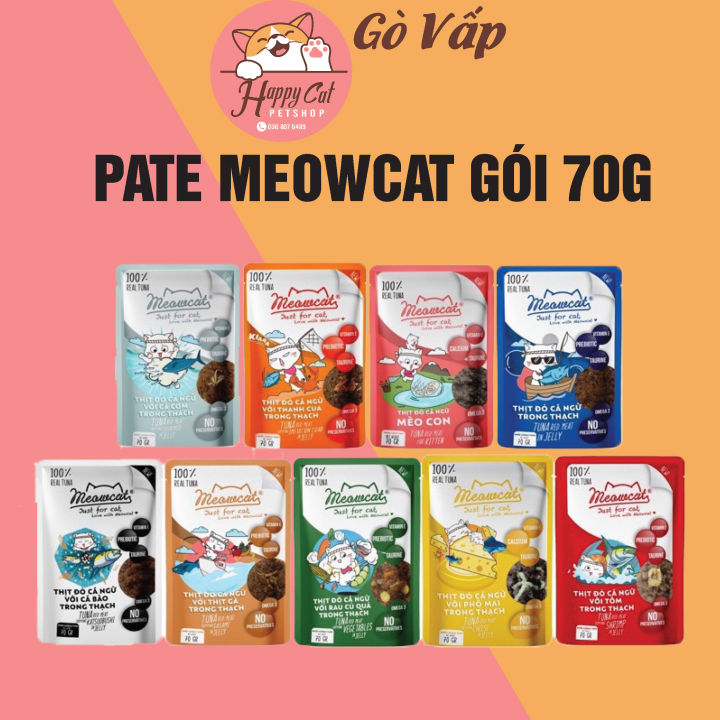 Pate MEOWCAT gói 70g, Thức ăn ướt, Pate dinh dưỡng cho mèo | Lazada.vn