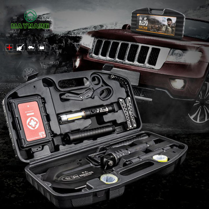 Survival Shovel Kit, Off-Roading Multitool Folding Pickaxe with Hard ...