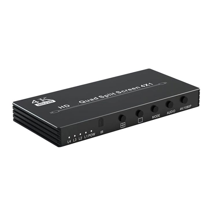 Multiviewer 4X1 Swicth 4K -Compatible Quad Display Switcher 4X1 Port ...