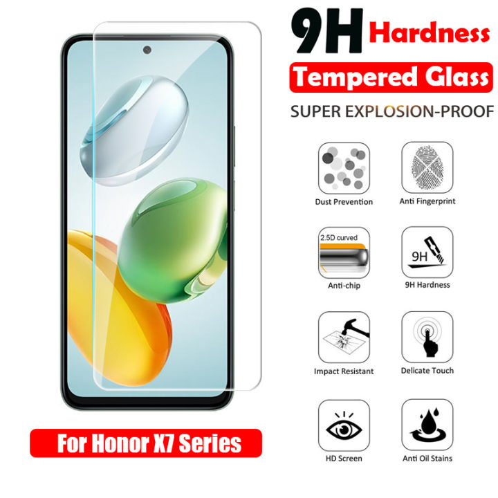 Honor X7c ฟิล์มกระจกเทมเปอร์ X7 X7a X7b 4G 5G,ปกป้องหน้าจอใสกันรอย ...