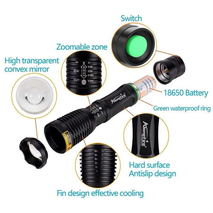 Alonefire E007-WU 2in1 UV Flashlight 395nm Ultraviolet Outdoor ...