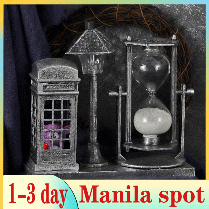 Hourglass Sand Timer with Built-in Light for Bedroom Wine Cabinet Decor ...