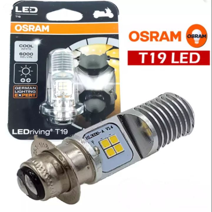 ORIGINAL OS RAM T19 HEADLIGHT LED BULB MOTORCYCLE 12V 5/6W ALL SEASON WHITE/YELLOW For Wave XRM ...