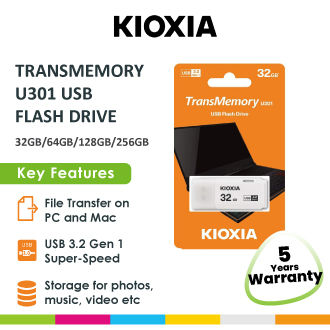 KIOXIA TransMemory U301 USB 3.2 Flash Drive (File Transfer on PC and ...