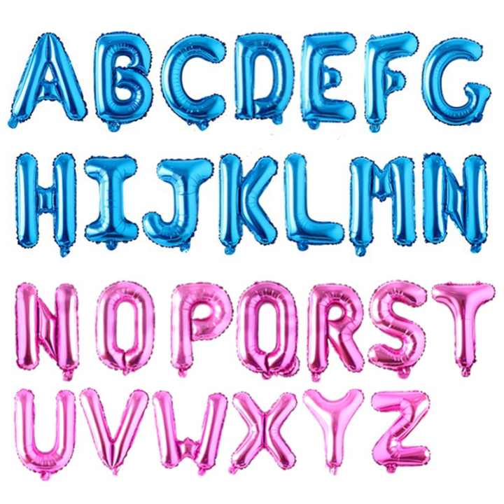 16 inch Pink Blue Letter Foil Balloons Wedding Decoration Happy ...
