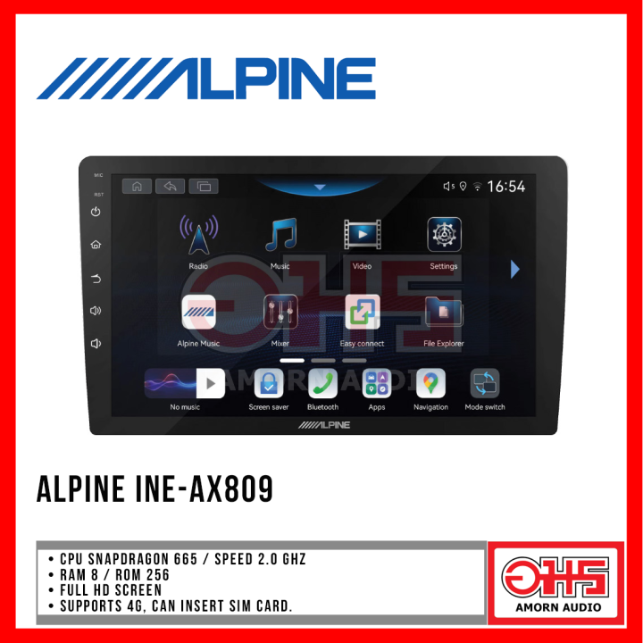 Alpine INE-AX809 | ขนาด 9นิ้ว และ 10นิ้ว | Ram8/256 | CPU Snapdragon ...