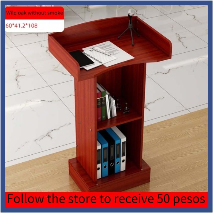 Simplicity Rostrum Conference Room Standing Platform table Oak is ...