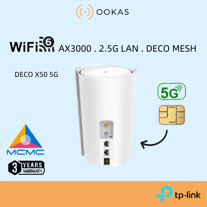TP-Link Deco X50 5g/nx510v SIM mesh modem router WiFi 6 ax3000 4G/3G ...