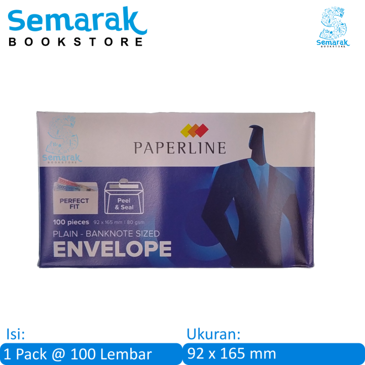 PaperLine Banknote Envelope Amplop Uang Undangan [1 Pack / 100 Lembar ...
