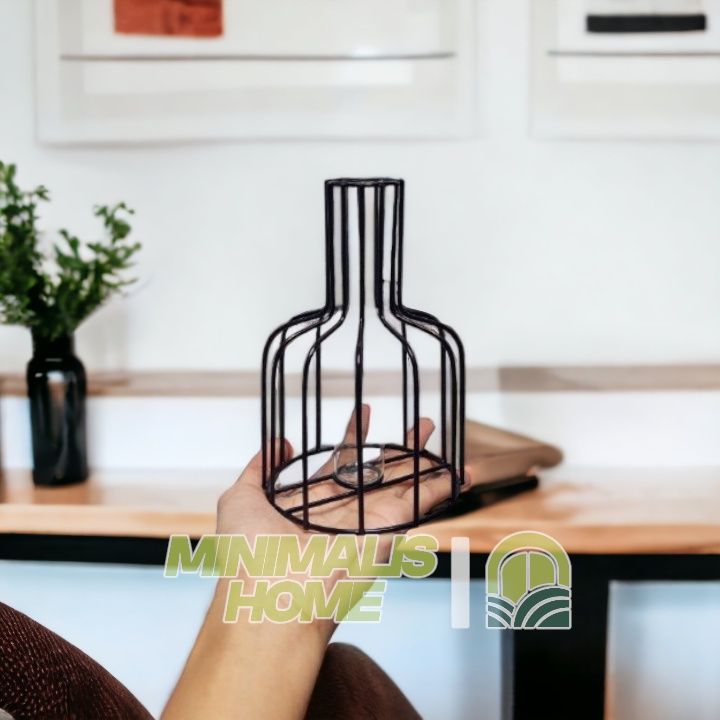 Vas Besi Meja Untuk Kantor Bunga Artificial Vas Dinding Belajar Tabung ...