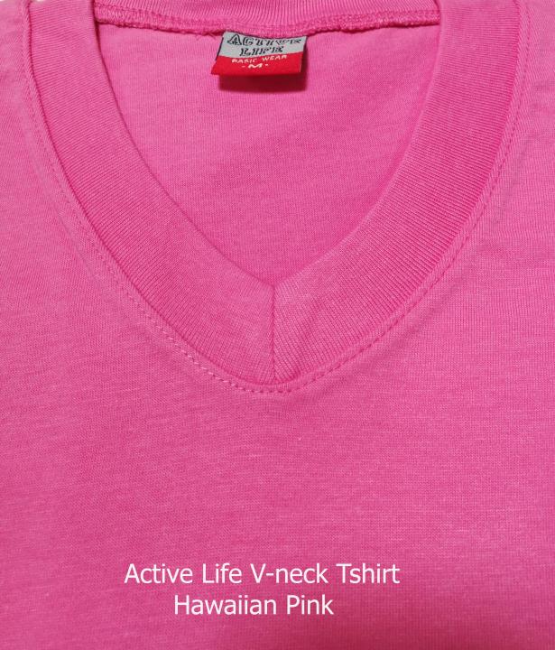 Active Life V- Neck Tshirts - Hawaiian PInk | Lazada PH