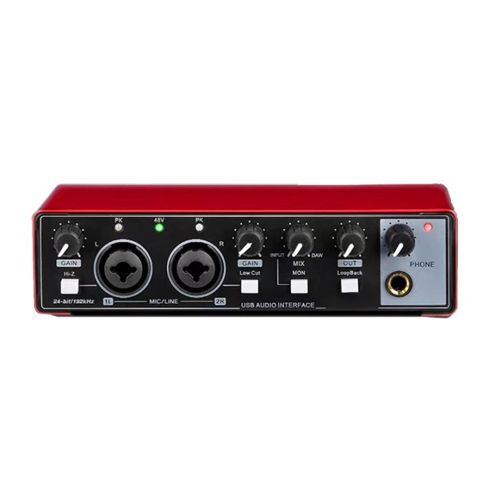 1 PCS Sound Card Studio Record USB Audio Interface Sound Equipment 48V ...