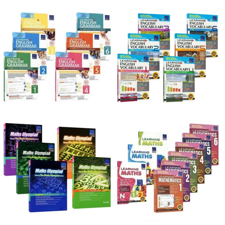 SAP Series English/Math Educational Books for Primary Students English ...