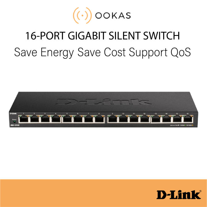 D-Link DGS-1016S 16-Port Gigabit Desktop Switch Rackmount Unmanage ...