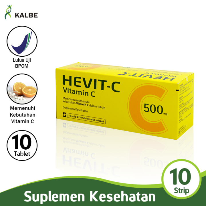 KALBE Suplemen Kesehatan Tablet 10 Strip Hevit-C 500 MG Kebutuhan ...