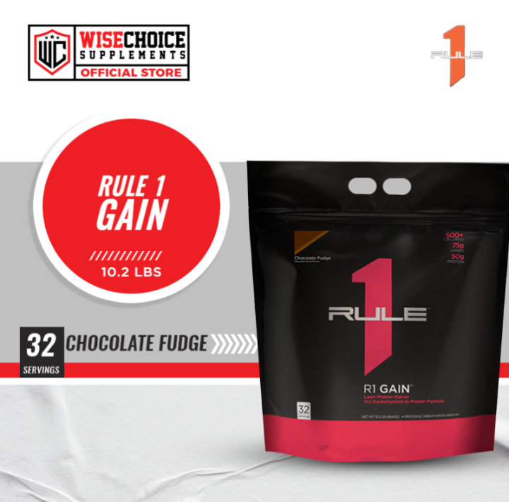 RULE 1 R1 GAIN 10 LBS CHOCOLATE FUDGE FLAVOR | Lazada PH