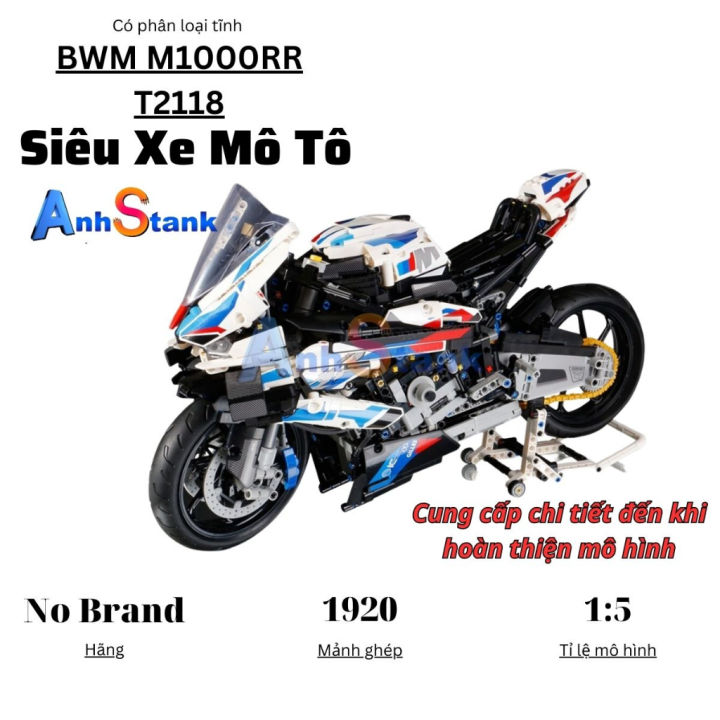 [sẵn hàng] Mô hình xe máy BWM M1000rr - SKU T2118 Mô hình technic tỉ lệ ...
