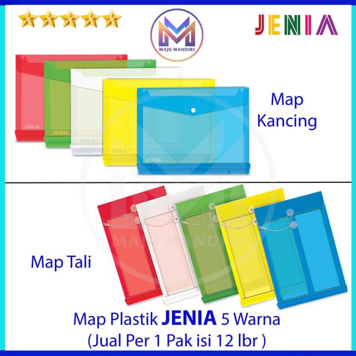 Map Plastik Kancing - Tali Jenia Ukuran F4 Warna Transparan | Lazada Indonesia