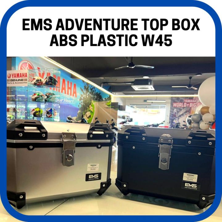 EMS ORIGINAL BOX ADVENTURE TOP BOX PLASTIC SILVER BLACK W45 READY STOCK ...