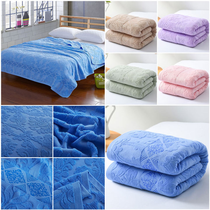 Pure Cotton Solid Color Jacquard Towel Quilt Soft Skin-friendly Air ...