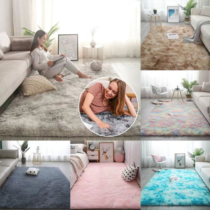 Super Soft Fluffy Rugs Floor Carpet for Bedroom Mats Anti-Slip Area ...