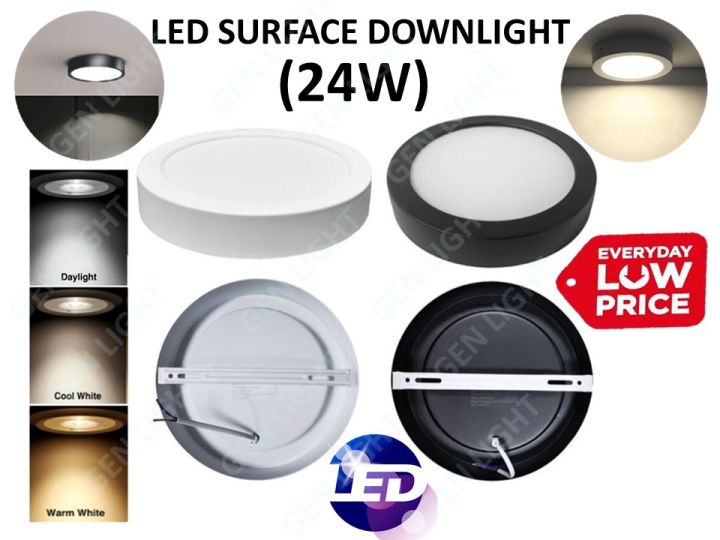 24w led surface downlight Round/LED Panel Downlight Black/White Frame ...