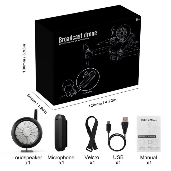 Universal Drone Loudspeaker Long-Distance Amplification Drone Mounted ...