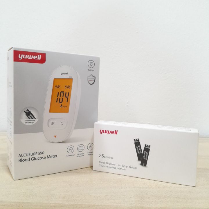 Yuwell Accusure 590 Blood Glucose Meter ยูเวล เครื่องวัดน้ำตาล เครื่อง ...
