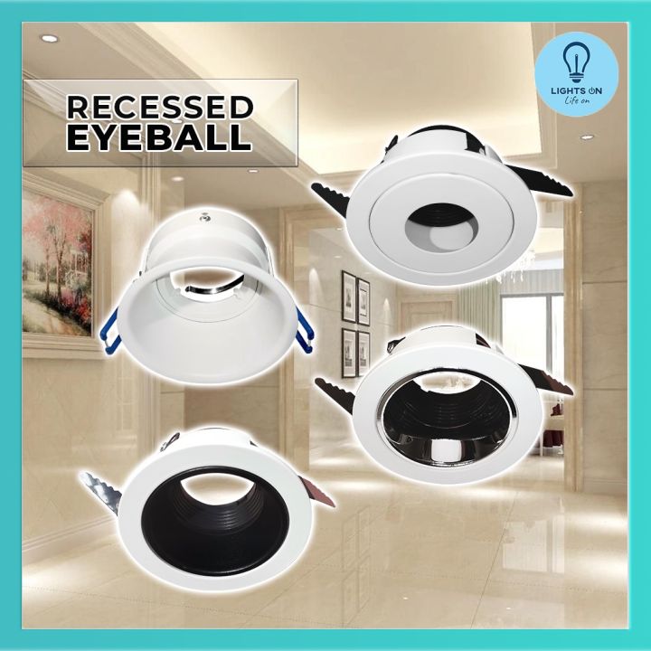 Recessed Eyeball Casing Deep Cut Recessed Downlight Spotlight Display ...