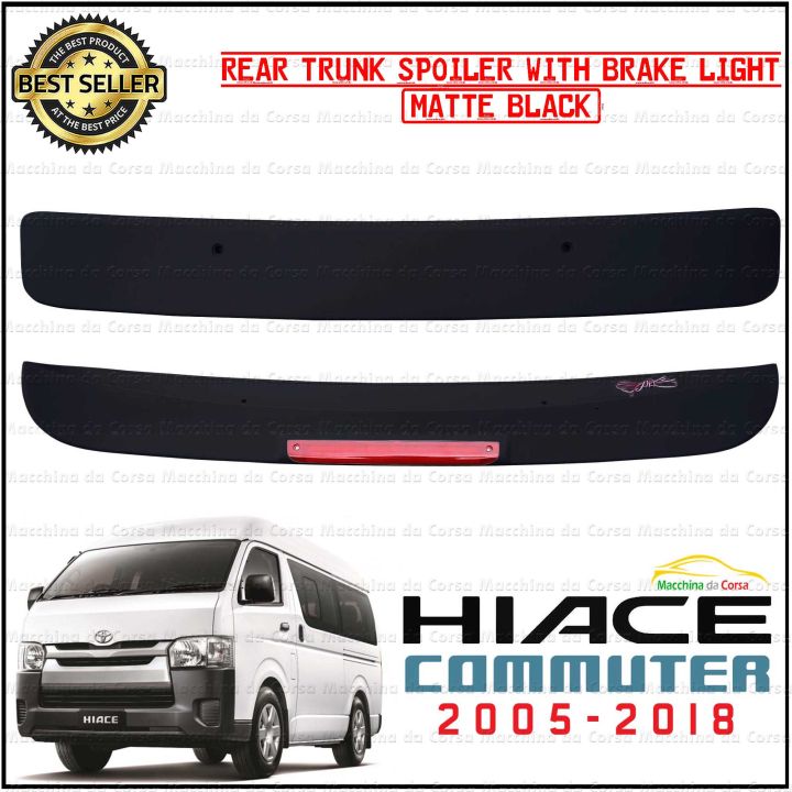 Toyota Hiace Commuter 2005-2018 Painted Spoiler With Brake Light (Matte ...