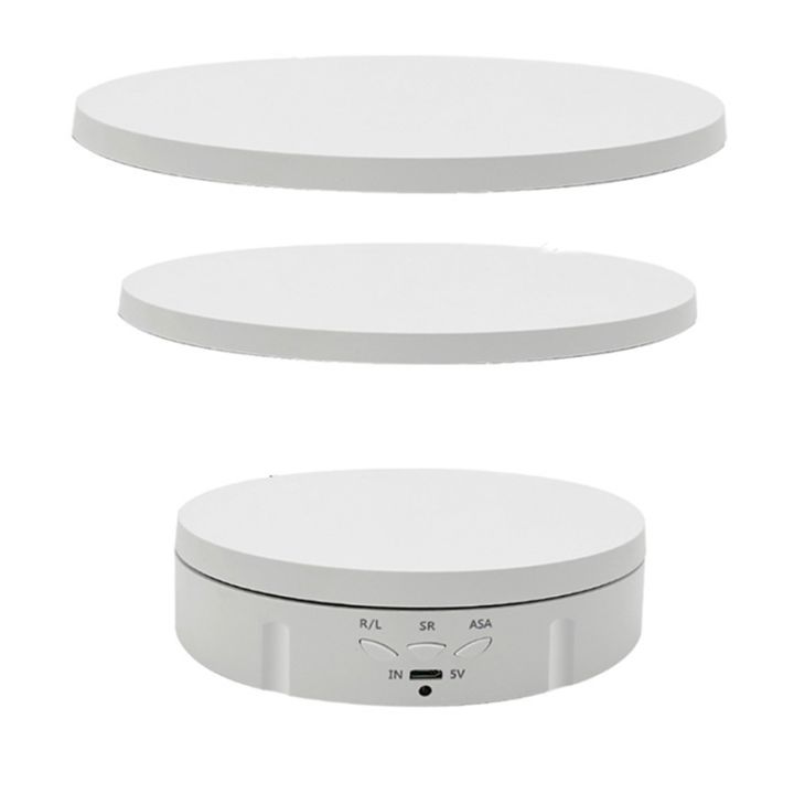 3 Speeds Electric Rotating Visualizer 360° Turntable USB Charge Display ...