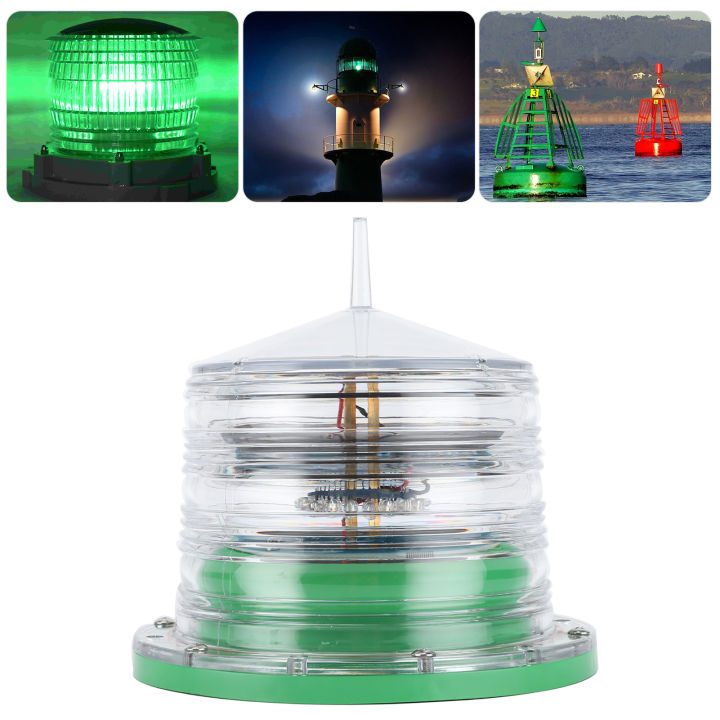 Aramox Barge Safety Beacon Light IP68 Waterproof Solar Ship Beacon ...