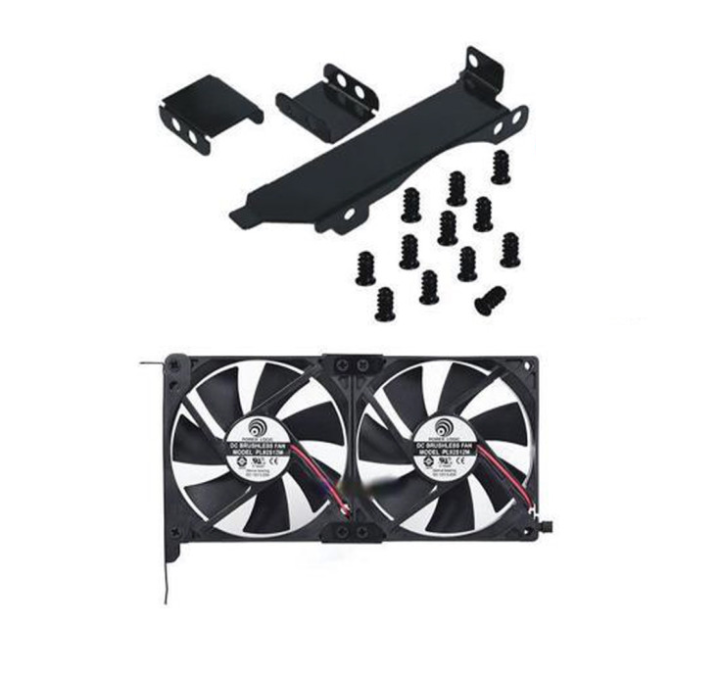 Pack Dual Fan Mount Rack PCI Slot Bracket for Video Card DIY Support ...