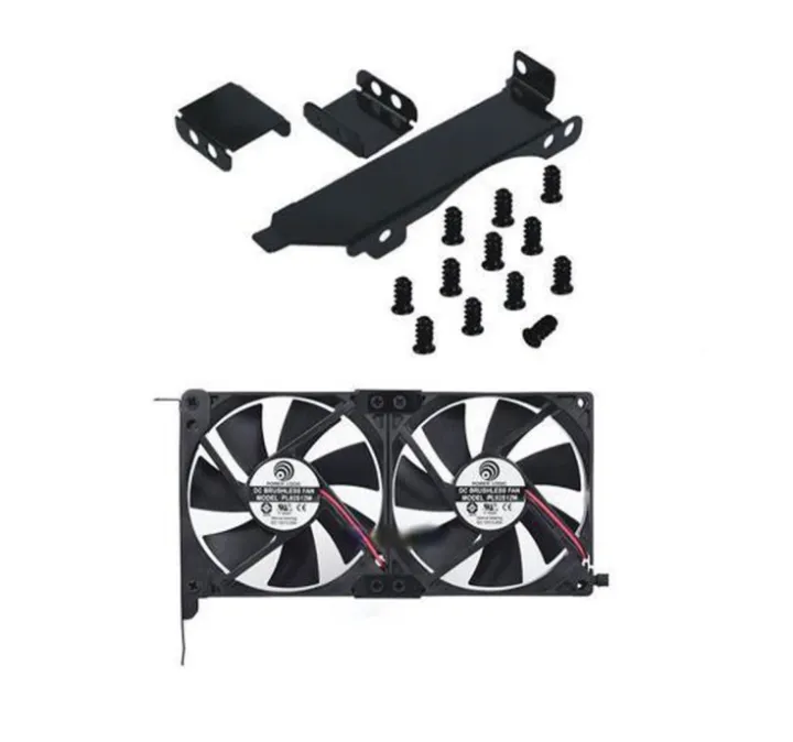 Pack Dual Fan Mount Rack PCI Slot Bracket for Video Card DIY Support ...