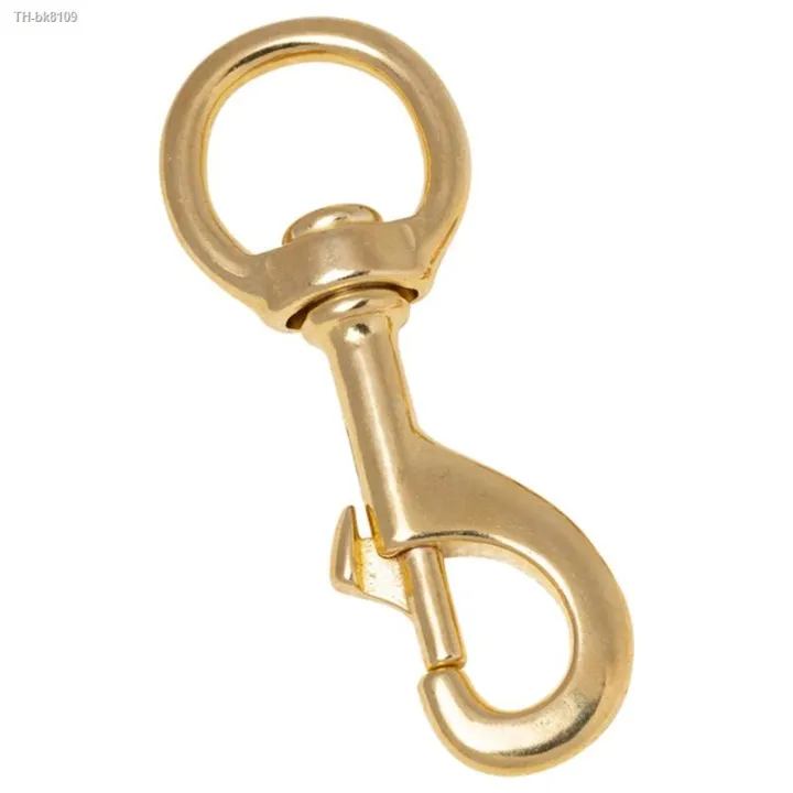 ☁ 1x Solid Brass Snap Hook Trigger Swivel Eye Bolt For webbing Leather Craft Bag Strap Belt Hook ...