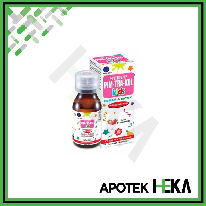 Pimtrakol Kids Syrup Rasa Strawberry 60 ml - Sirup Demam Batuk Anak ...