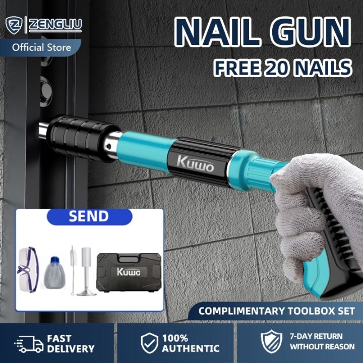 Kuwo Nail Gun Manual Steel Nails For Concrete Rivet Tool Punch Wall ...