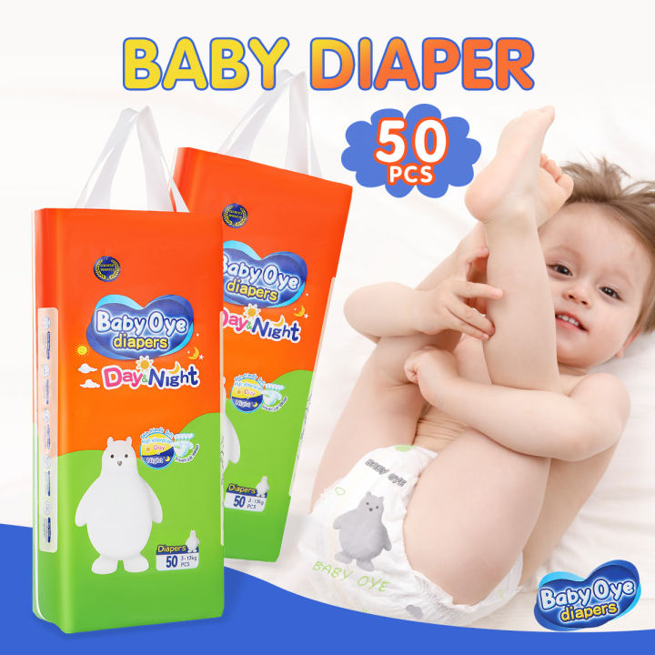 BabyOye Japan Baby Diapers Tape 50 Pcs NB S M L XL XXL XXXL ...